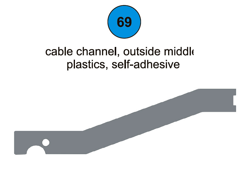 SPARE PARTS :: CABLE CHANNEL OUTSIDE MIDDLE - PART #69 IN MANUAL